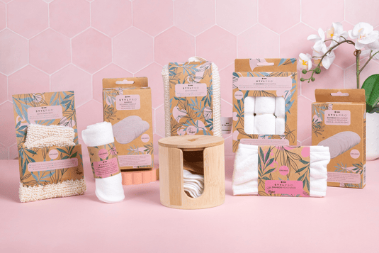 STYLPRO Bamboo Barrel with 8 Reusable Bamboo Pads – STYLIDEAS