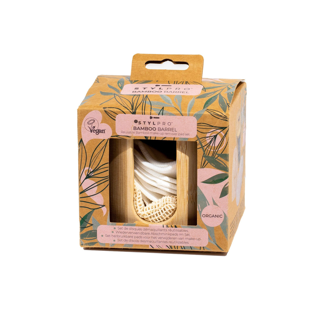 STYLPRO Bamboo Barrel with 8 Reusable Bamboo Pads – STYLIDEAS